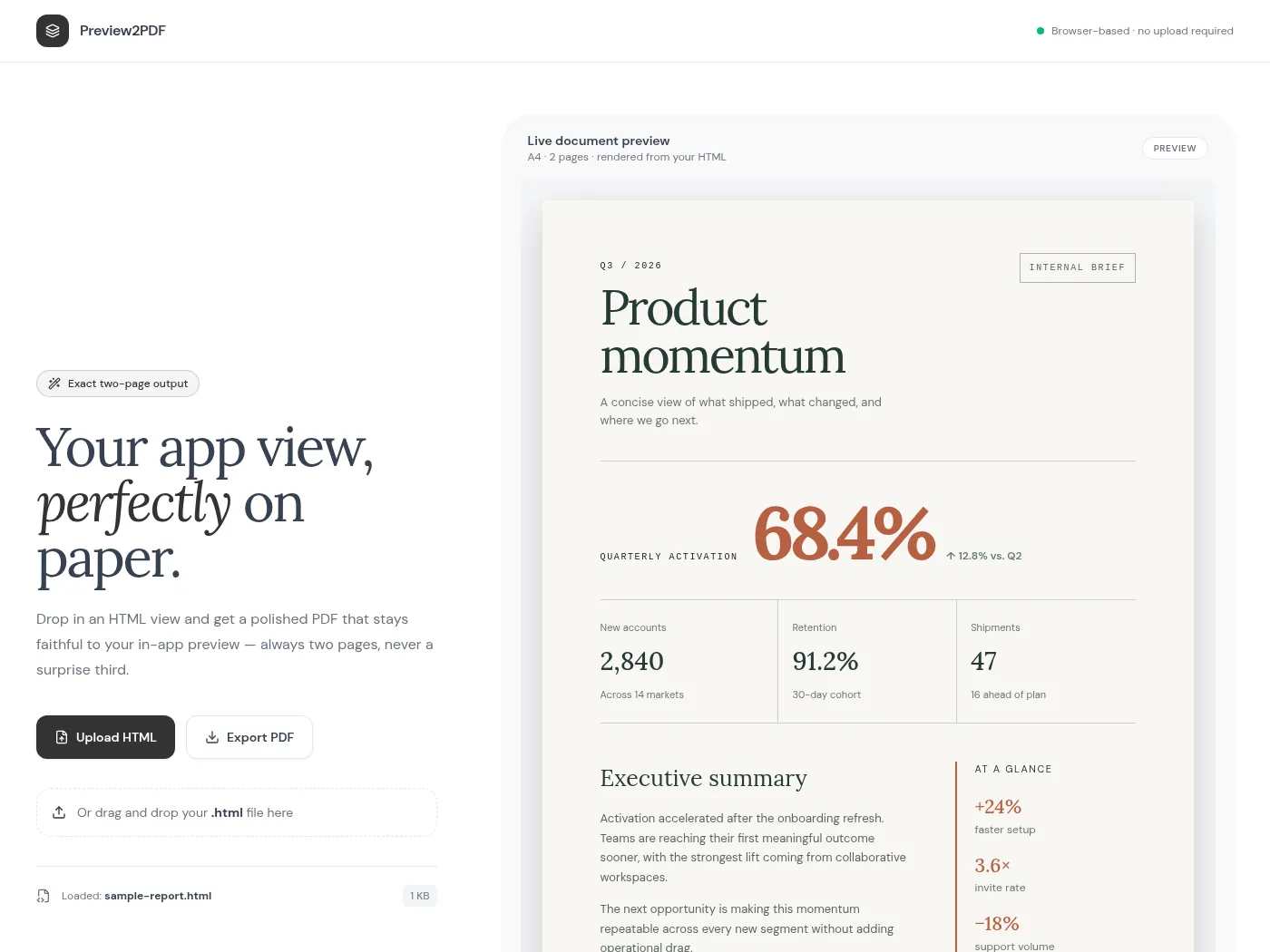 Preview2PDF Formatter