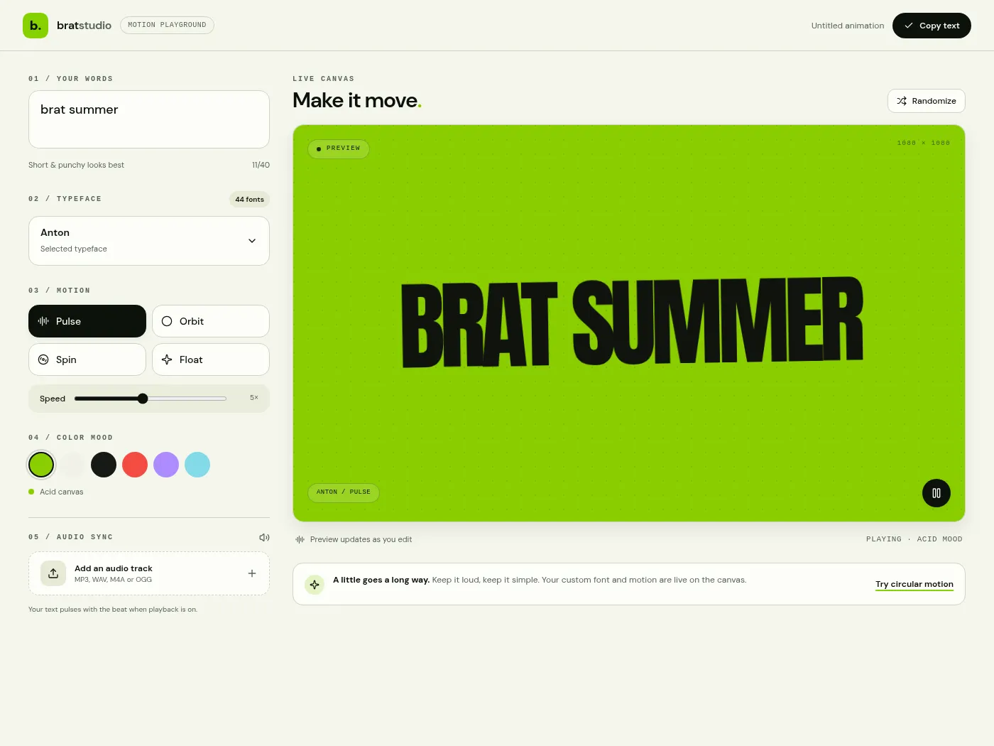 BratText Animator