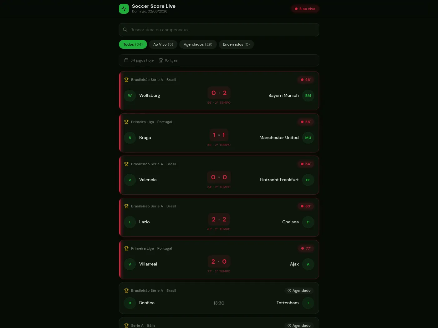 Soccer Score Live