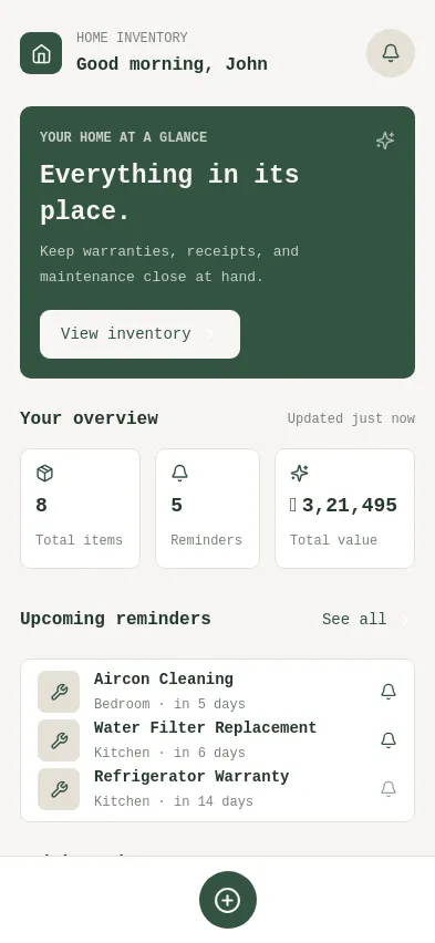 Home Inventory Tracker