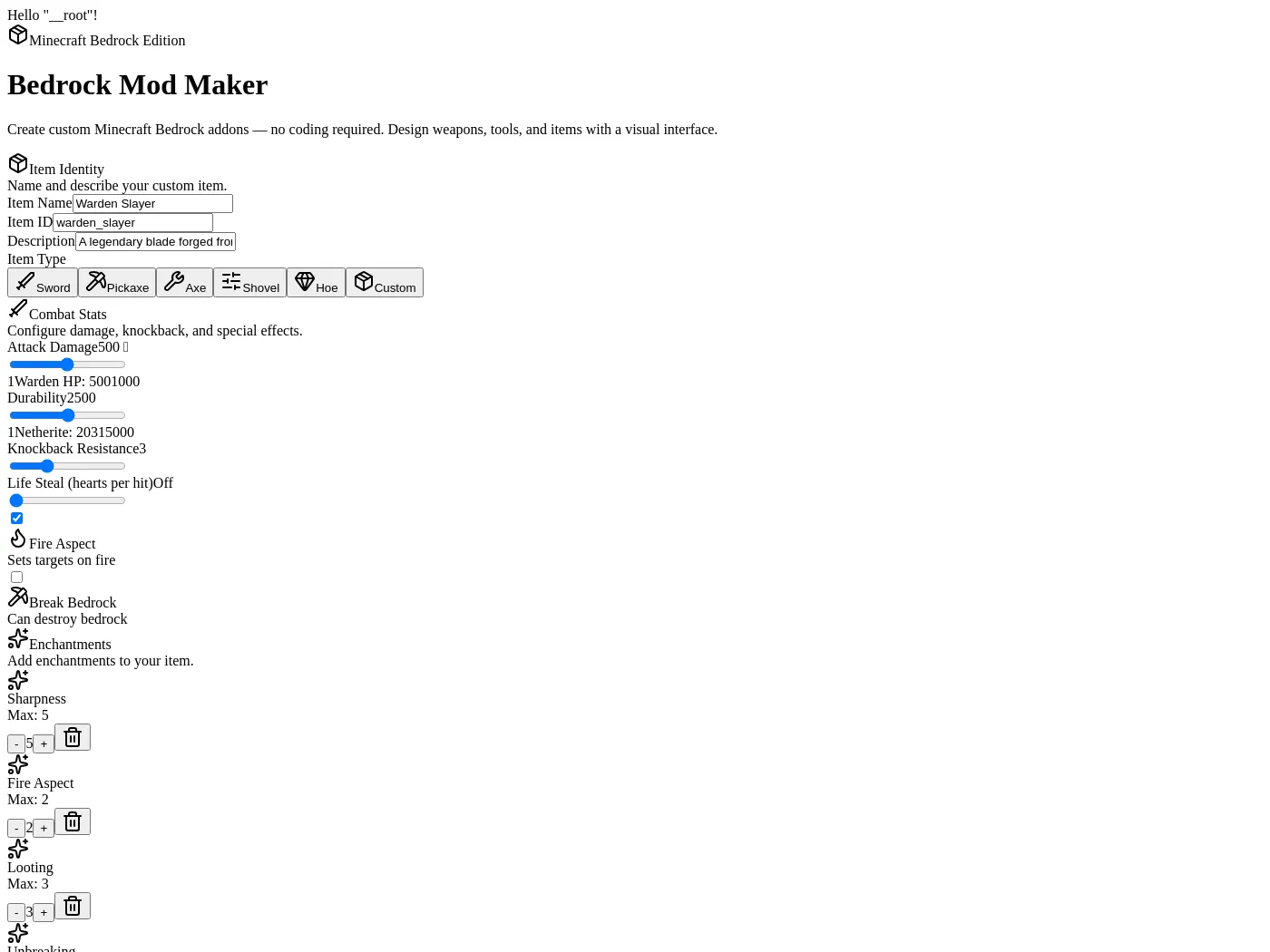 Bedrock Mod Maker