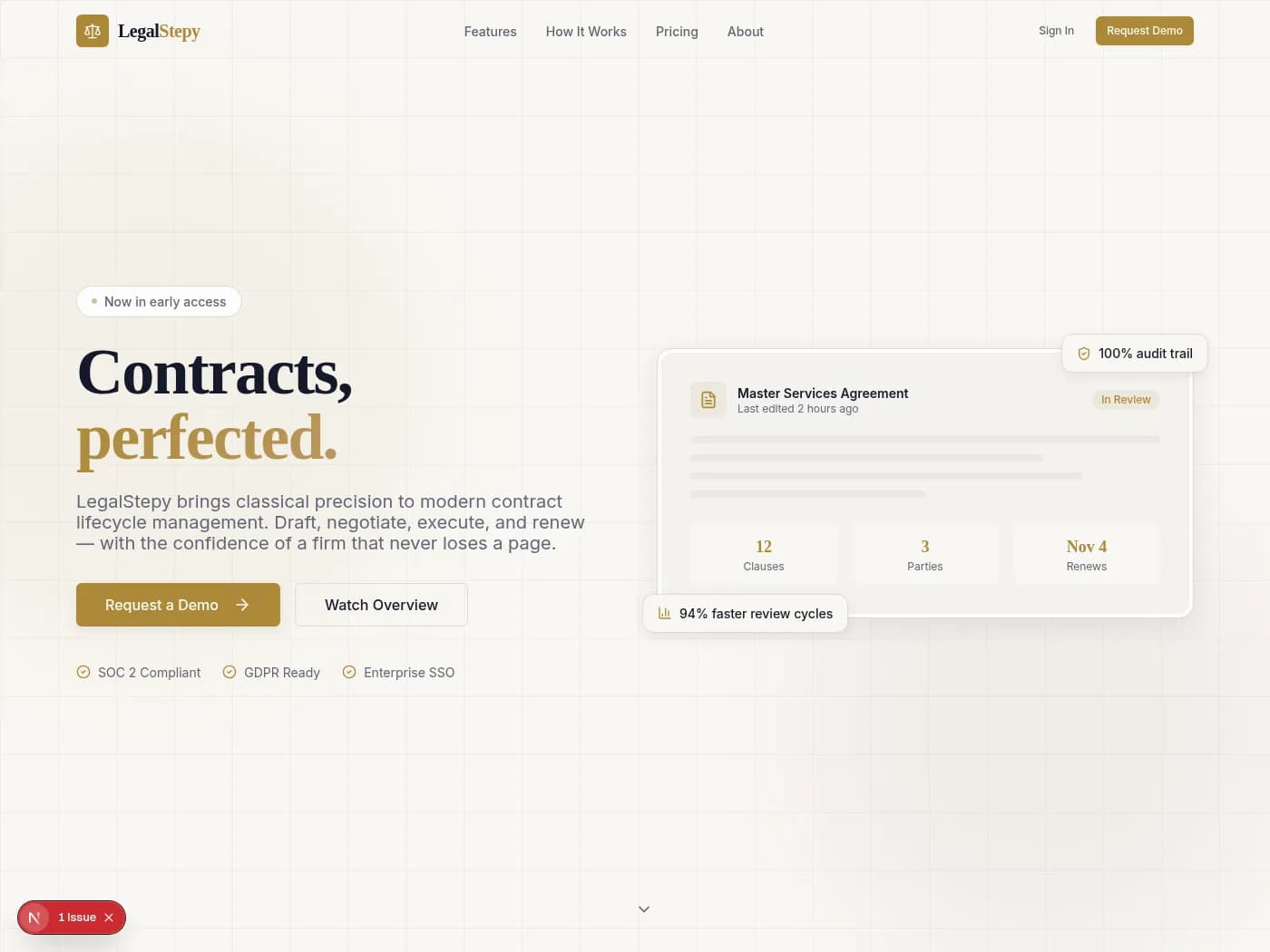 LegalStepy Landing Page