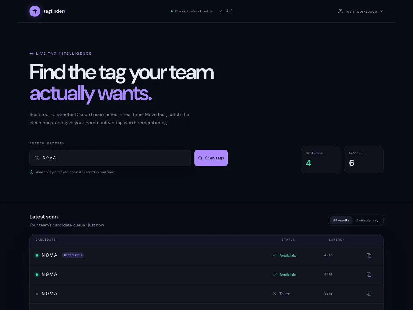 Discord Tag Finder