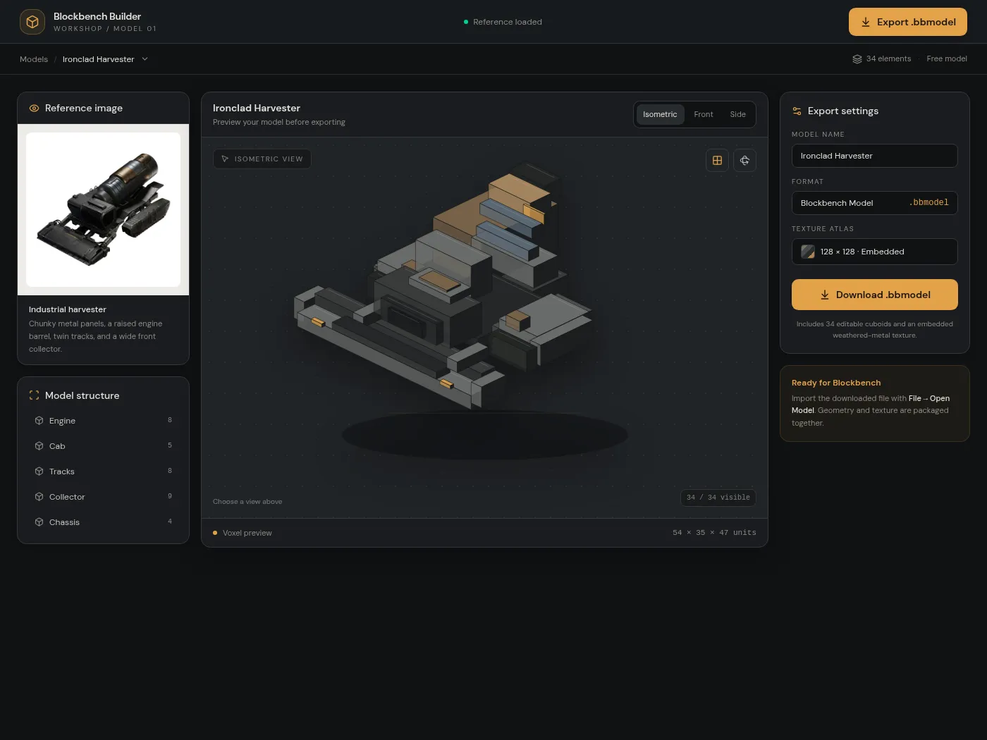 Blockbench BBModel Builder