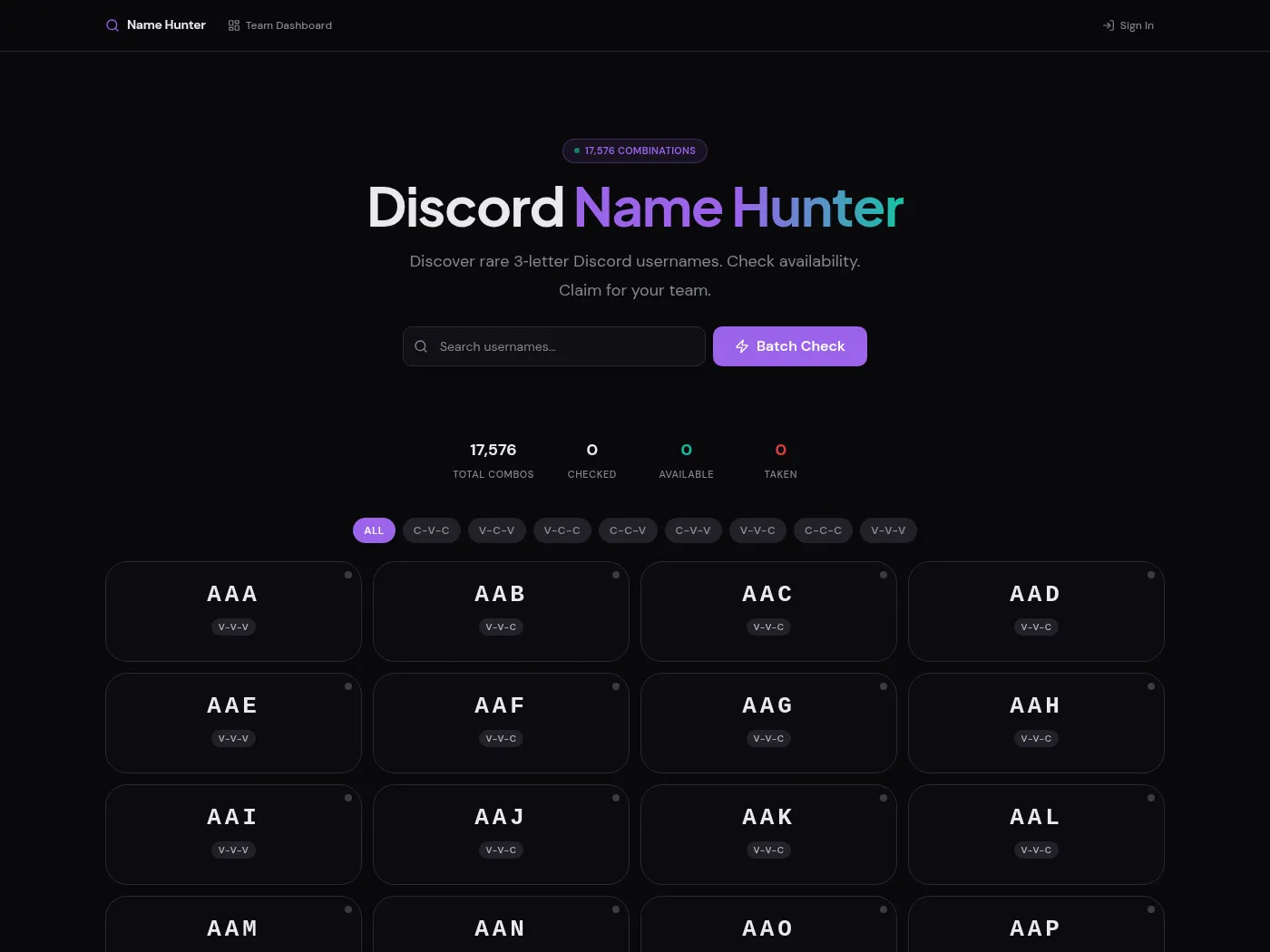 Discord Name Hunter