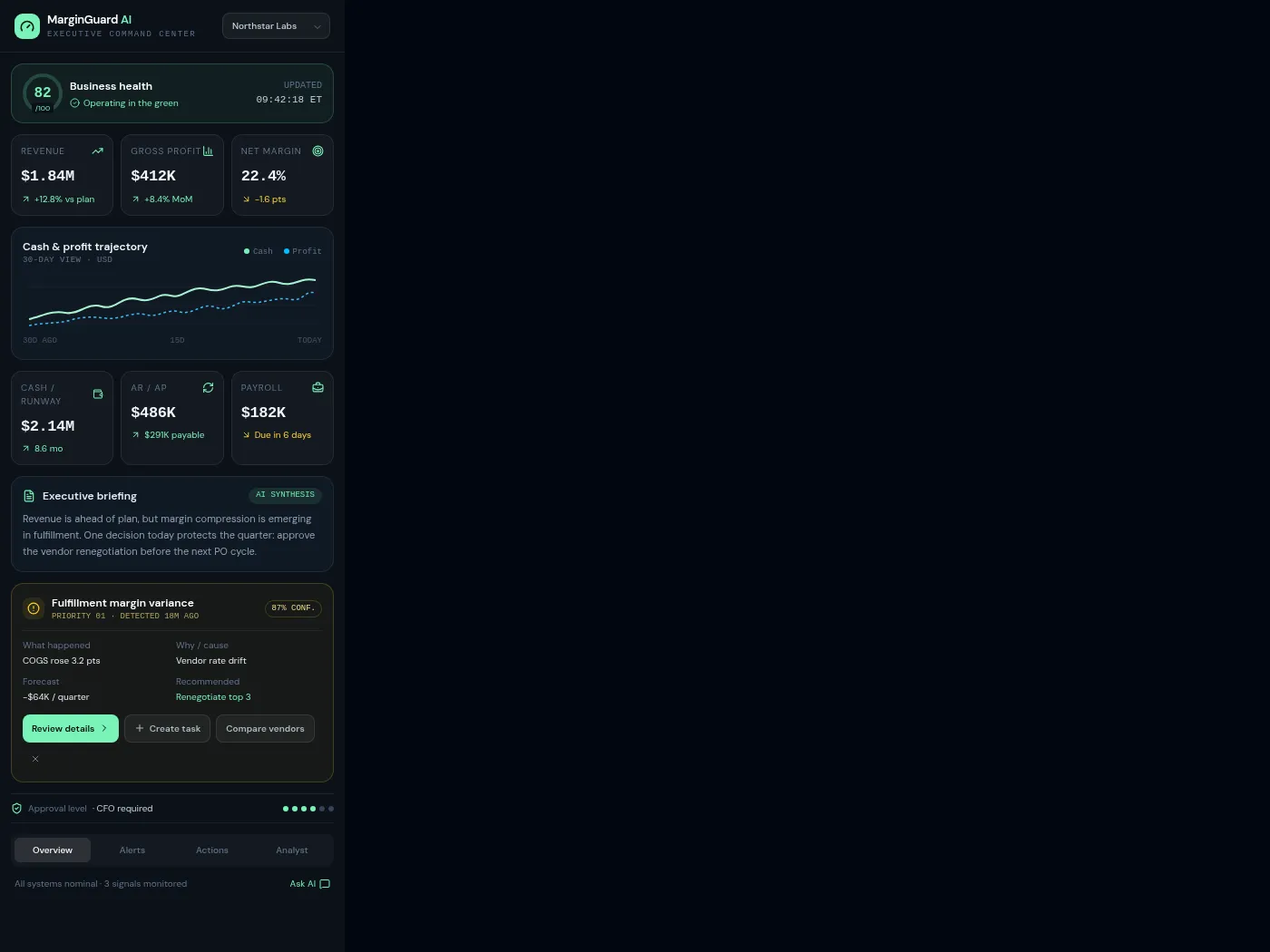 MarginGuard AI Command Center