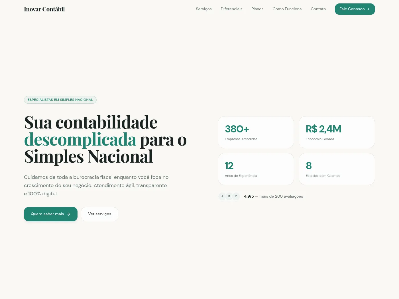ContabeSimples Landing Page