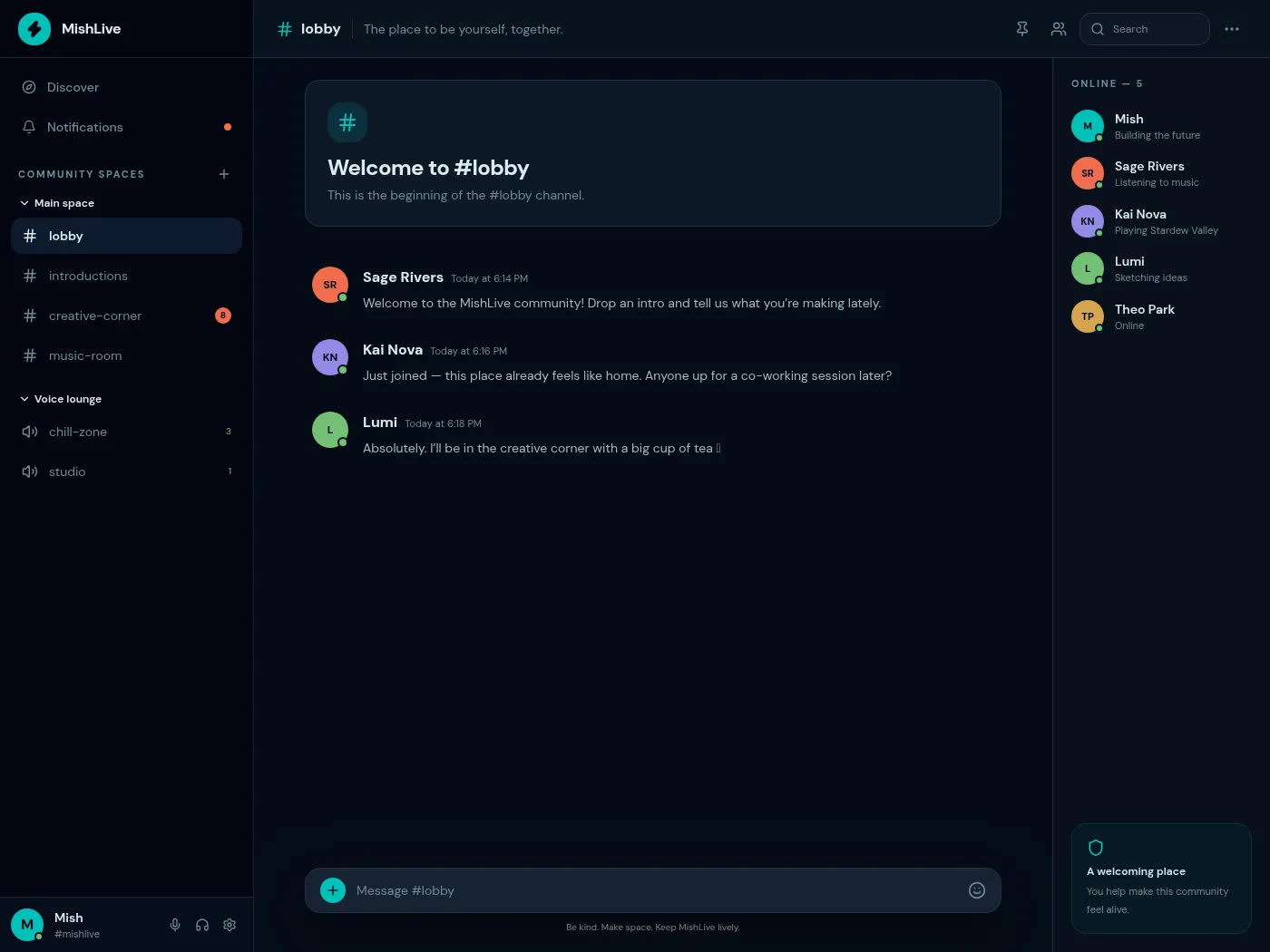 MishLive Community Hub