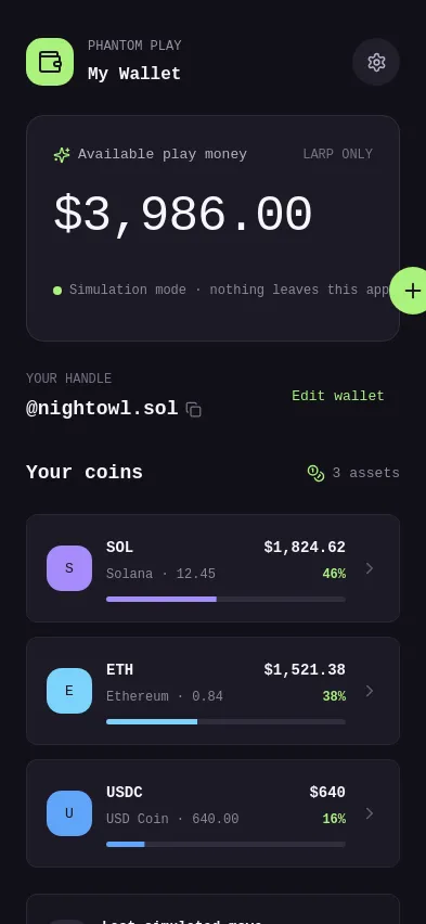 Phantom Play Wallet