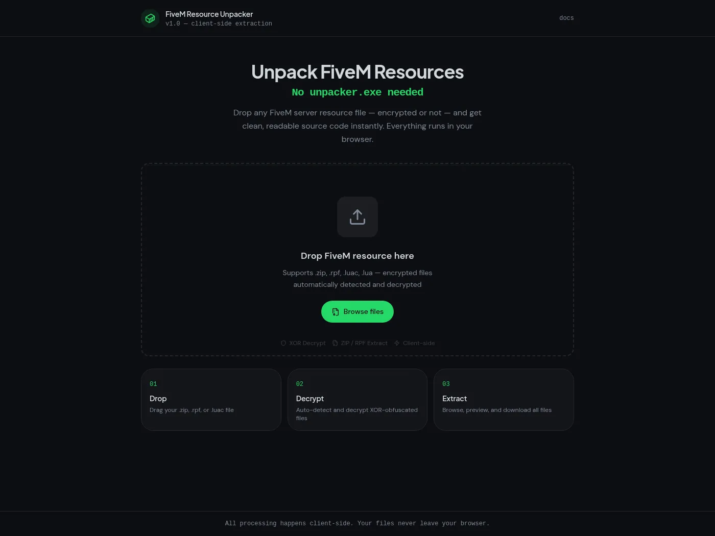 FiveM Resource Unpacker