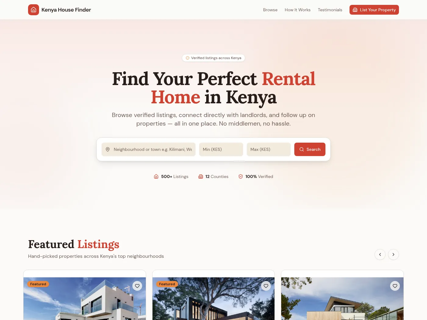 Kenya House Finder