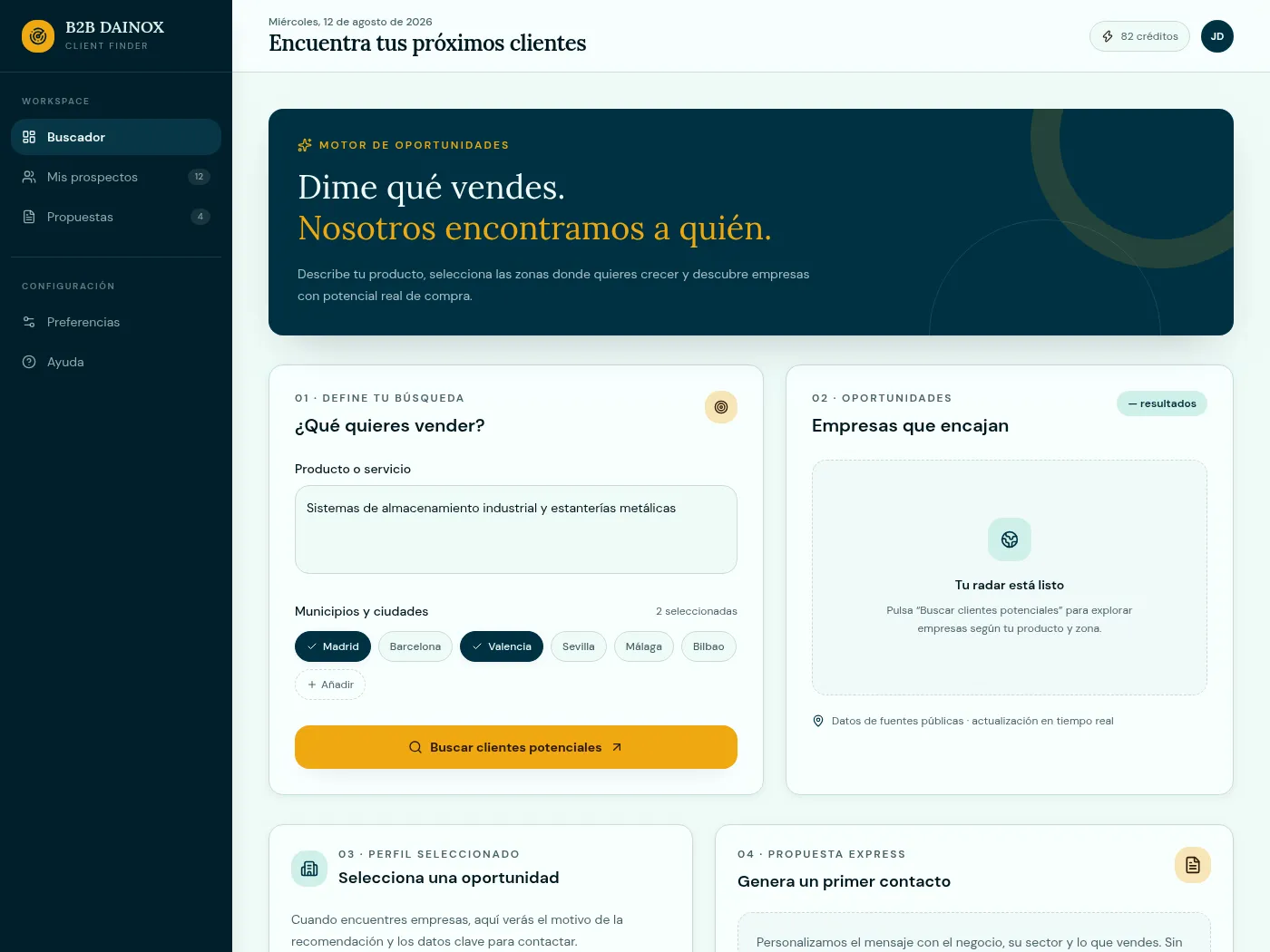 B2B DAINOX Client Finder