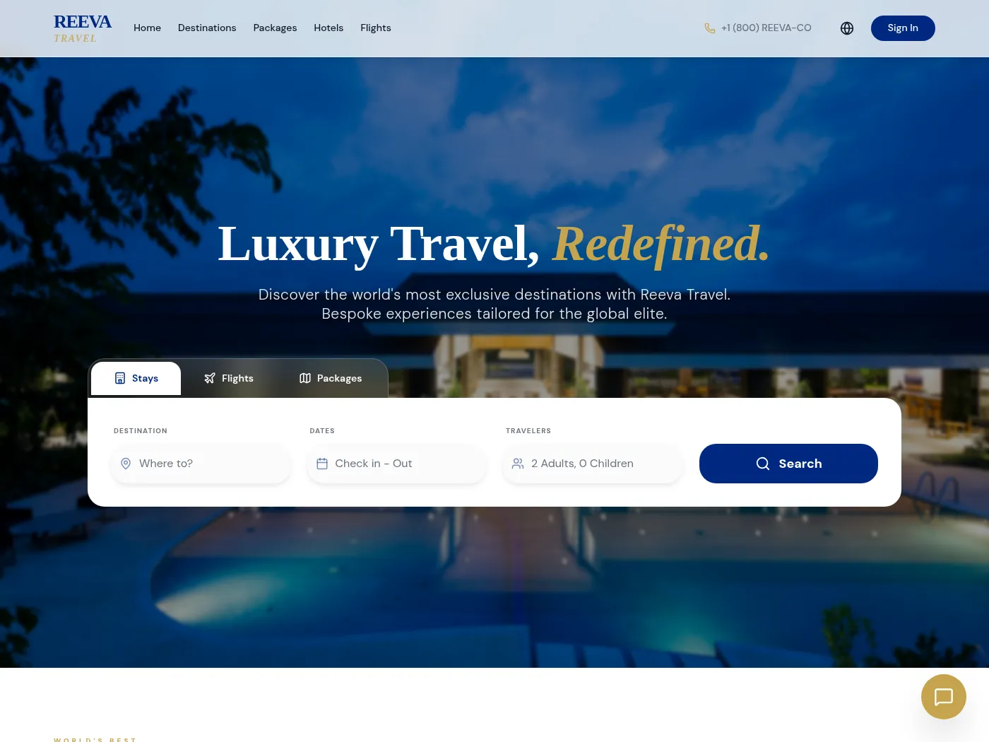 Reeva Travel Luxury Portal