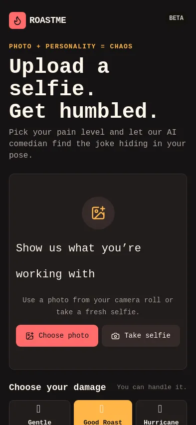 Roast Me AI App