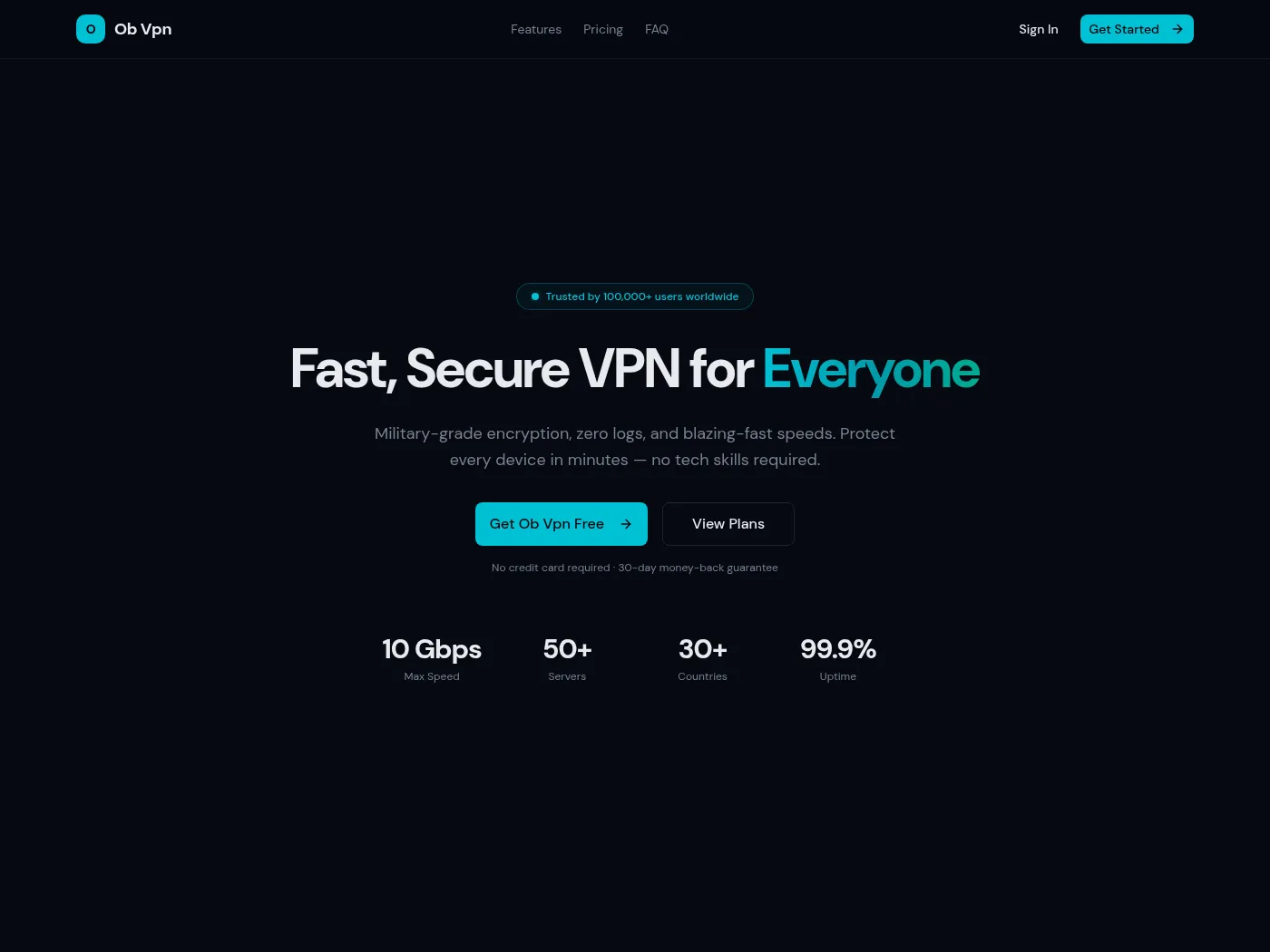 Ob Vpn SaaS Dashboard