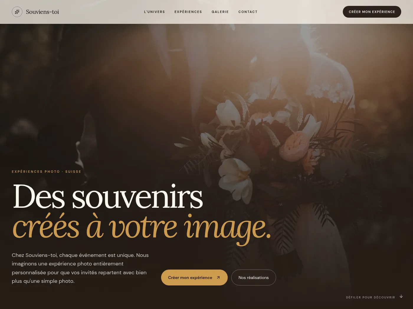 Souviens-toi Experience Web