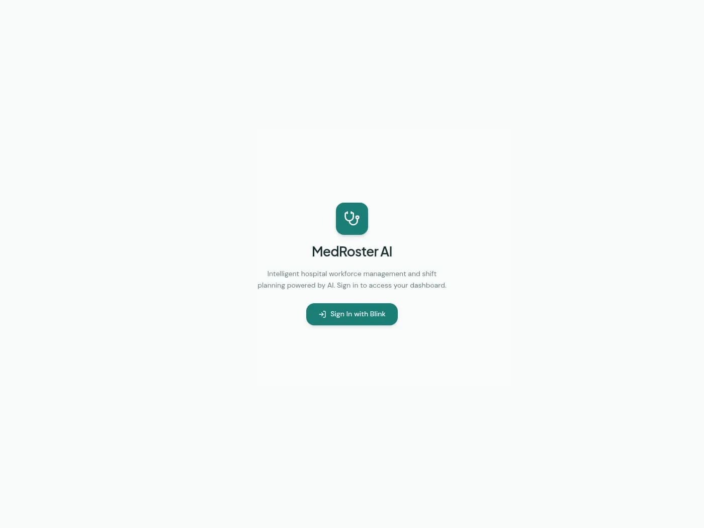 MedRoster AI Platform