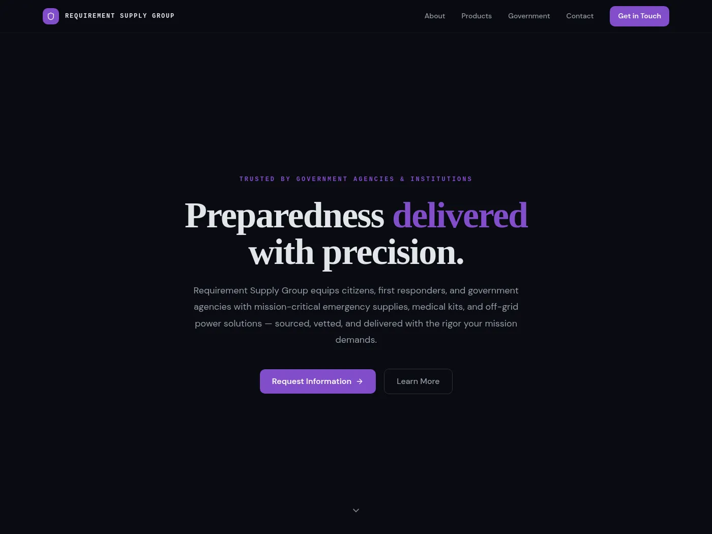 Requirement Supply Pro Site