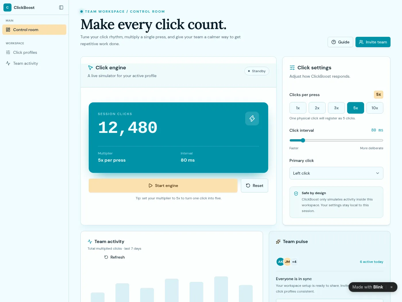 ClickBoost Team Utility