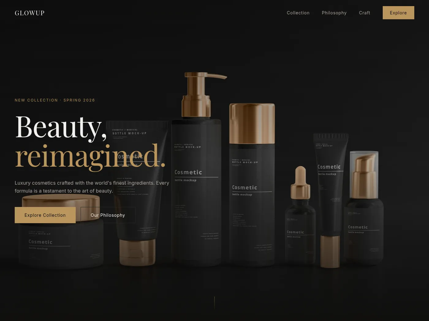 GlowUp Cosmetics Site