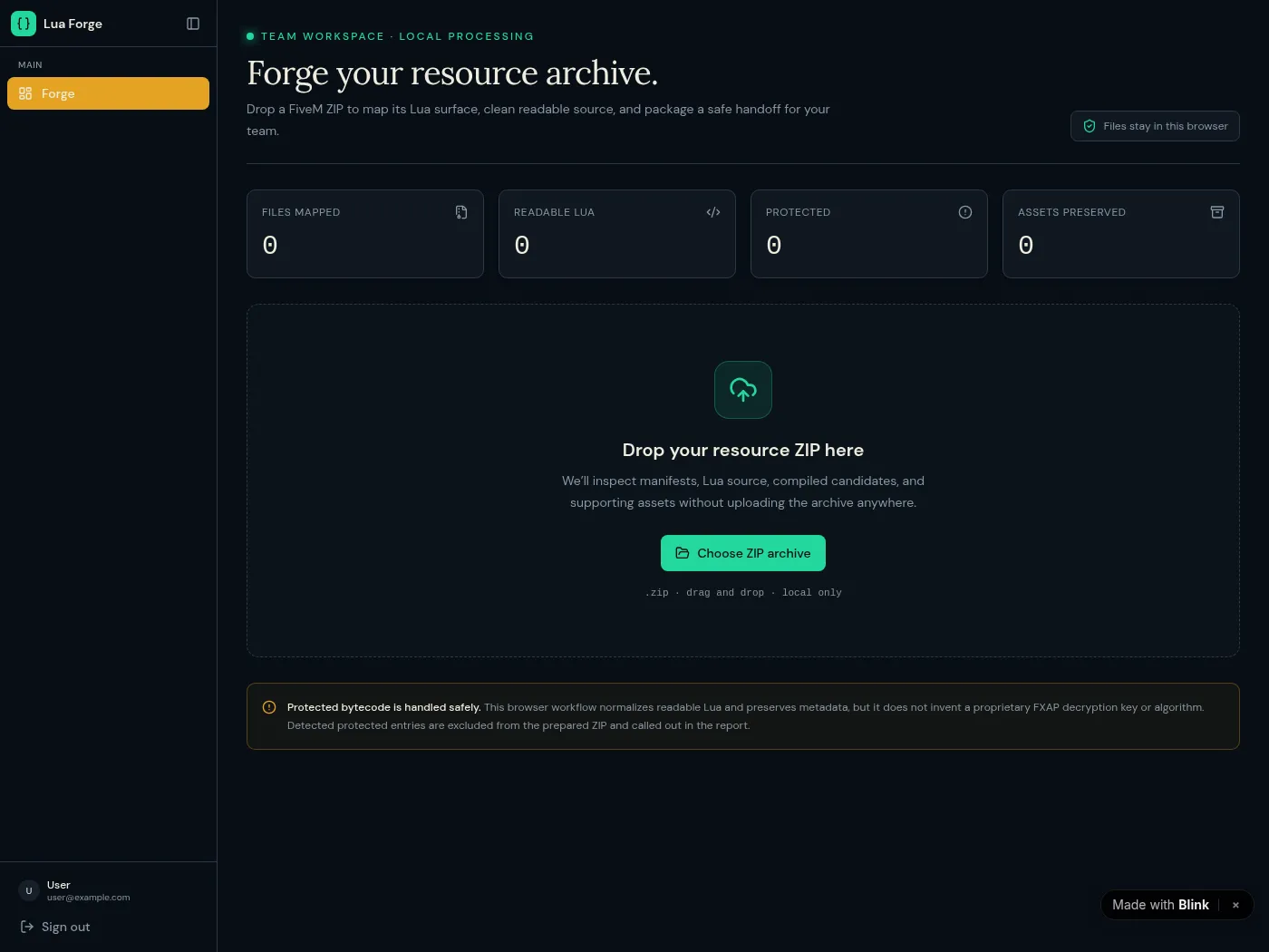 FiveM Lua Decode Dashboard