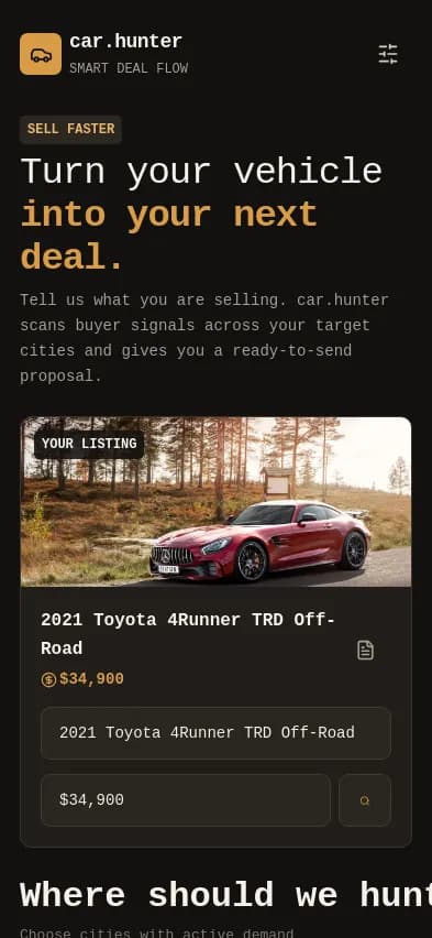 Car Hunter App