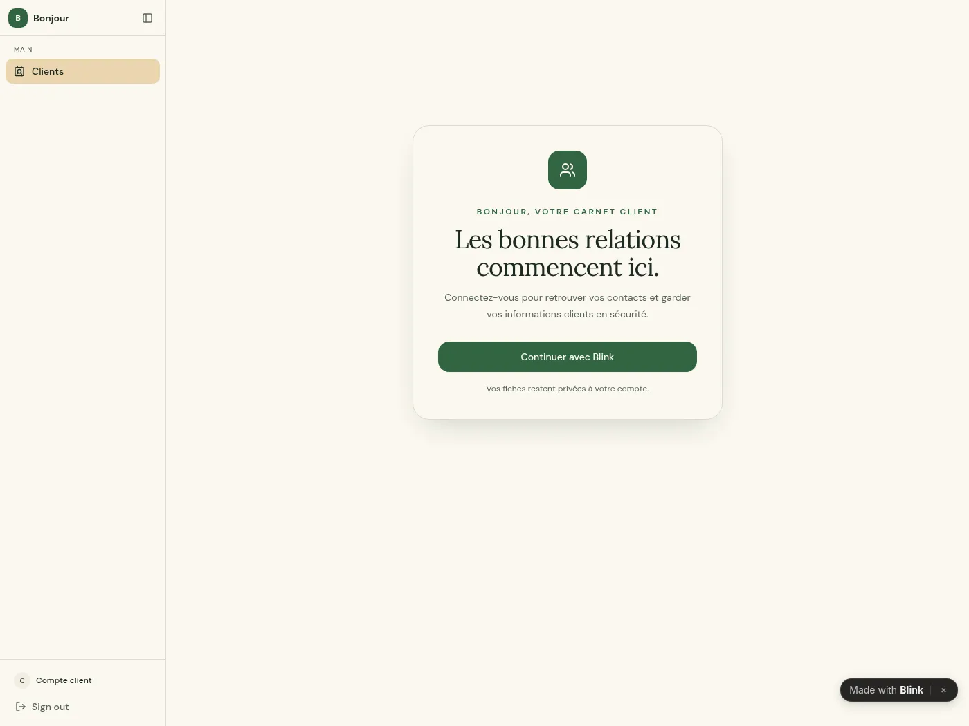 Bonjour Greetings App