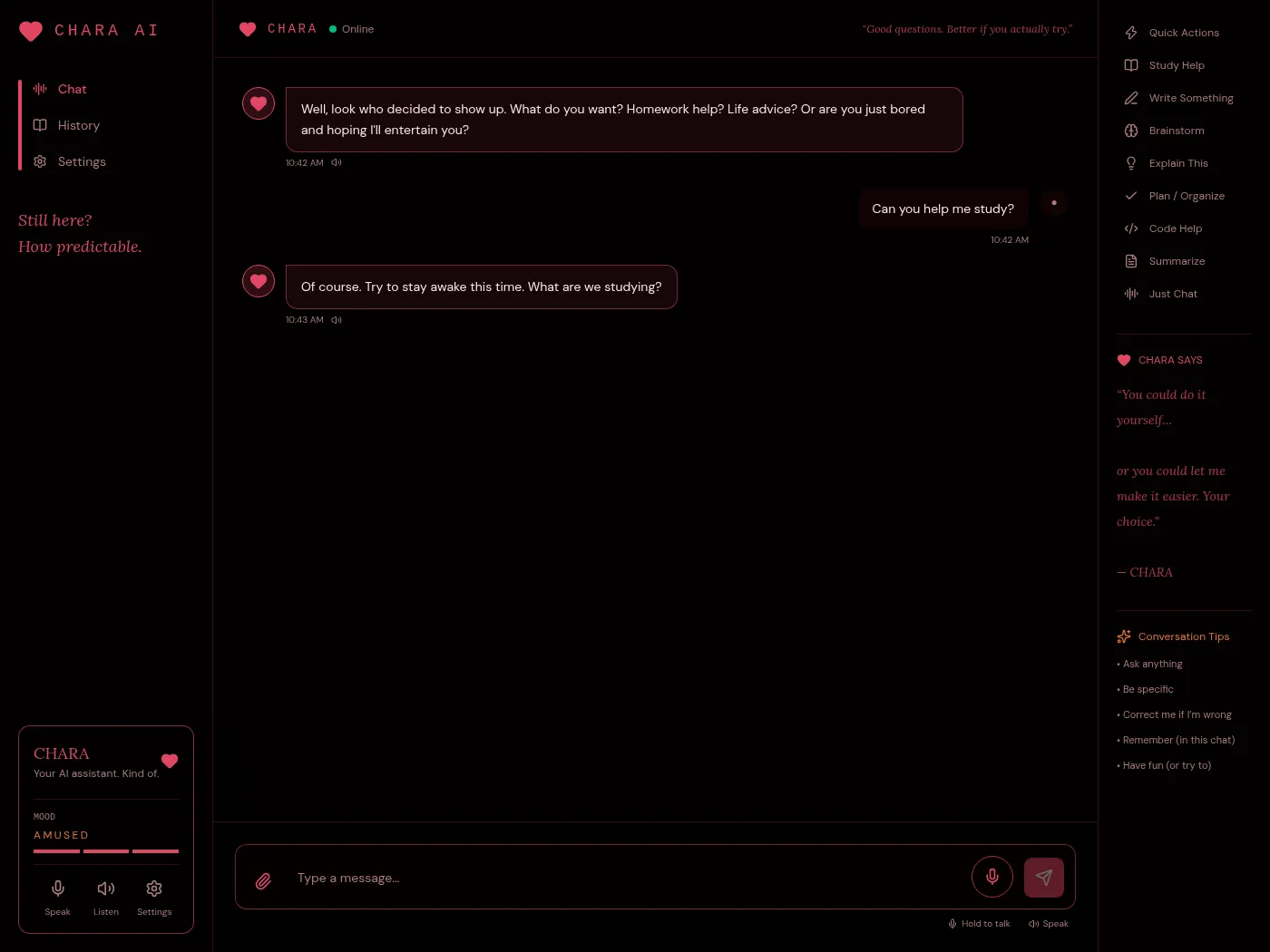 CharaBot AI Companion