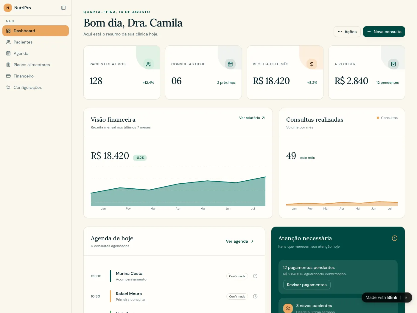 NutriPro SaaS Platform