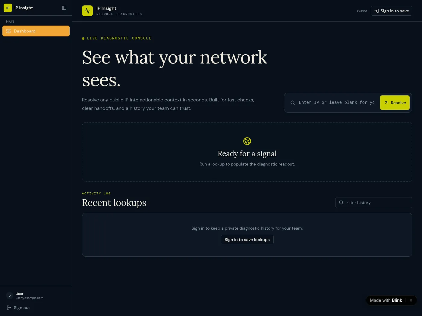 IP Insight Dashboard