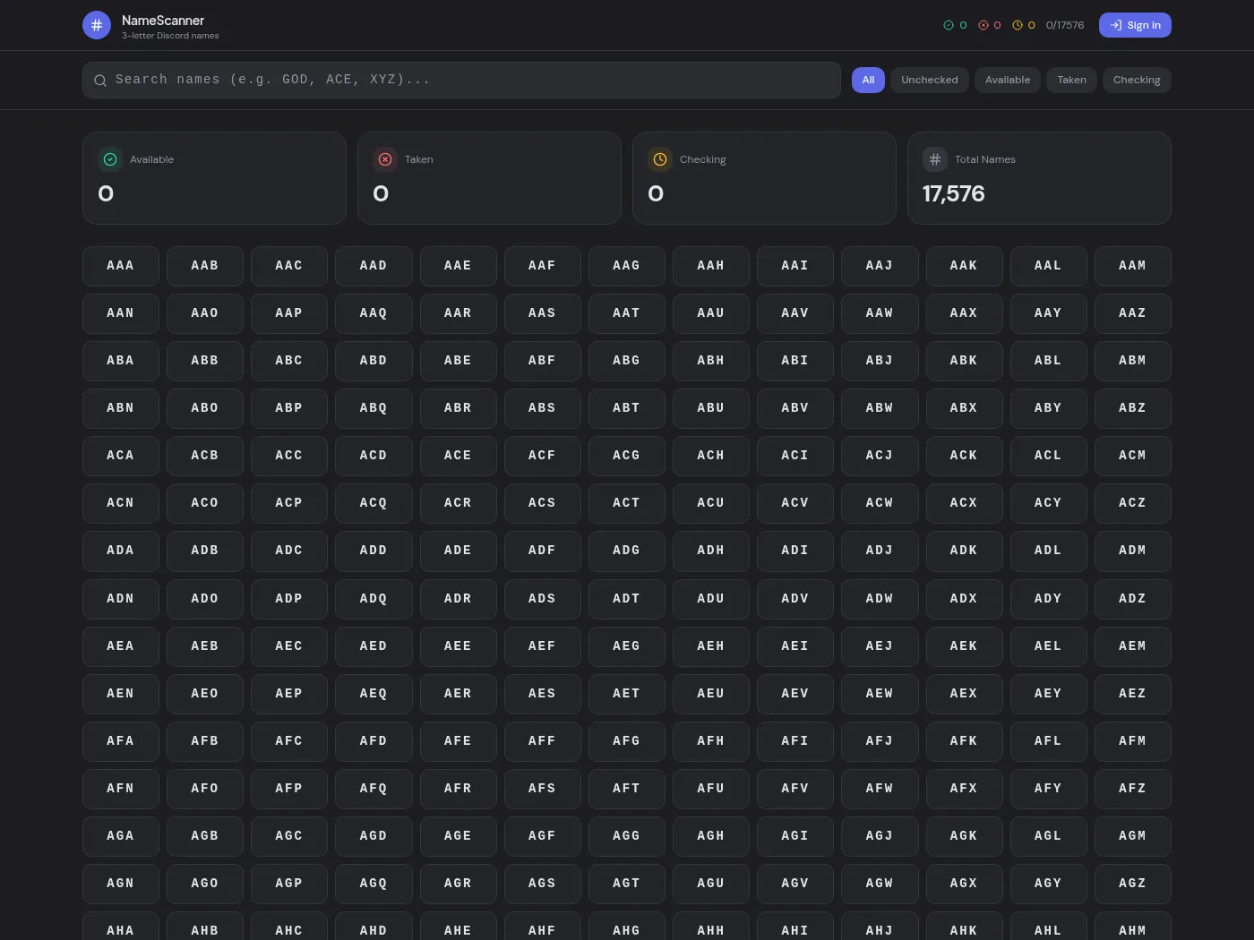 Discord NameScanner