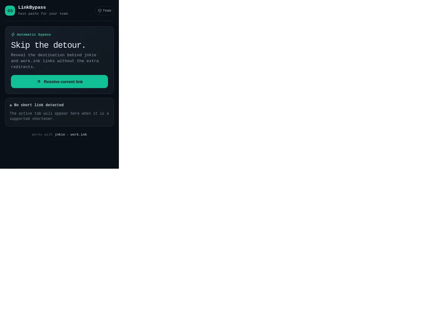 LinkBypass Extension