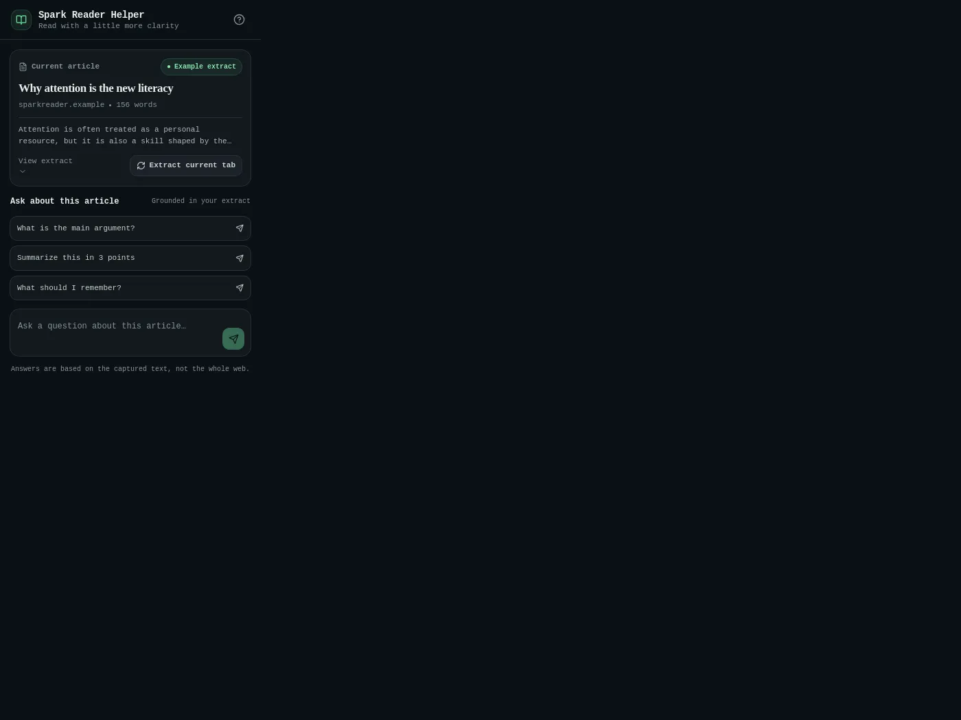 Spark Reader Helper