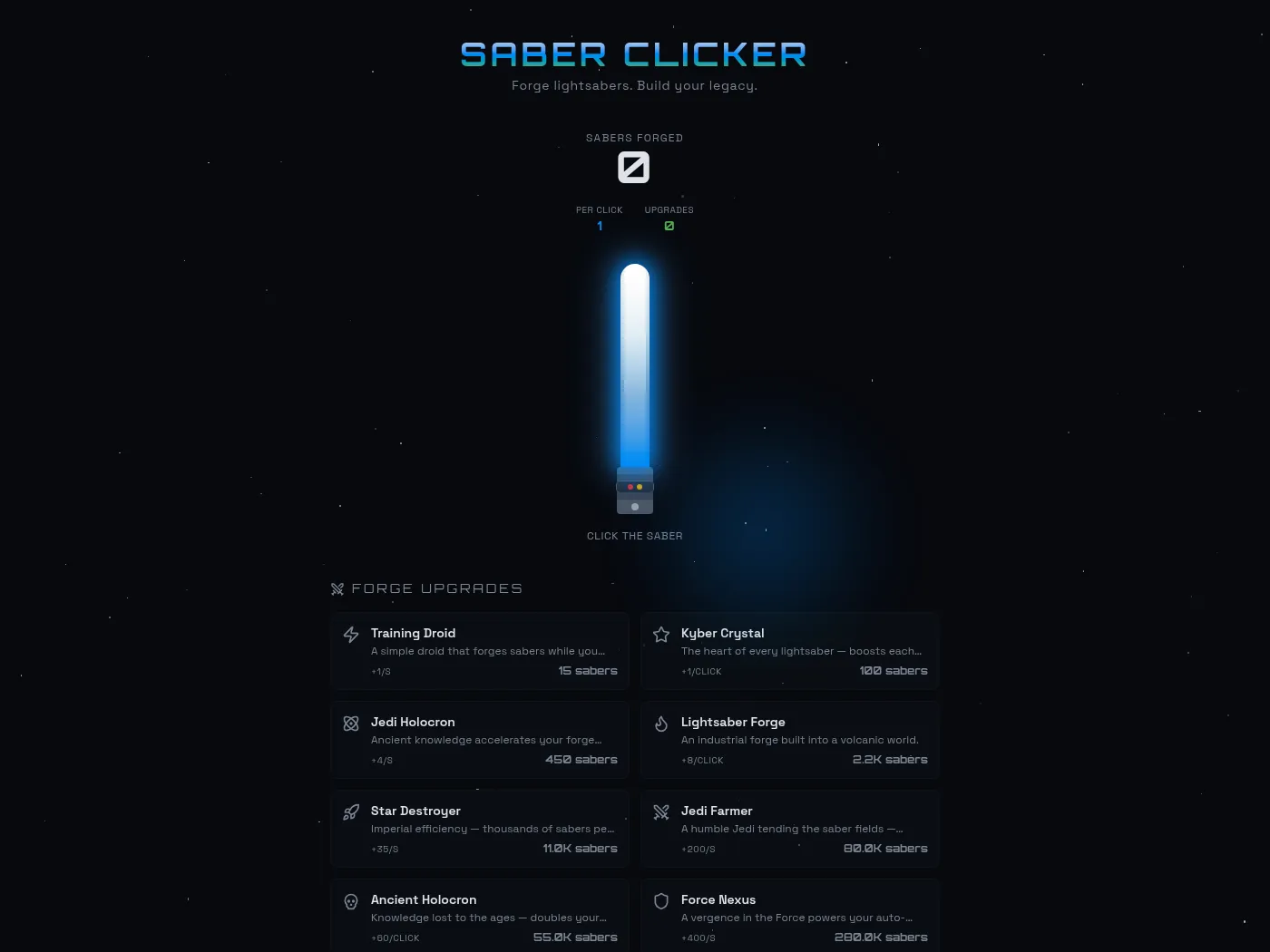 Star Wars Saber Clicker