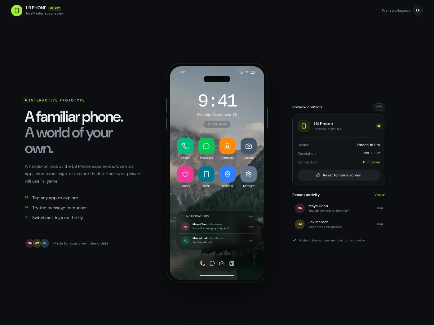 LB Phone UI Replica