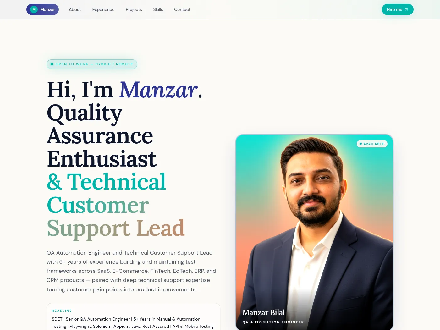 Manzar Bilal Portfolio