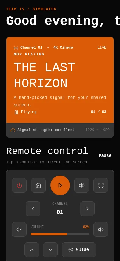TV Simulator App