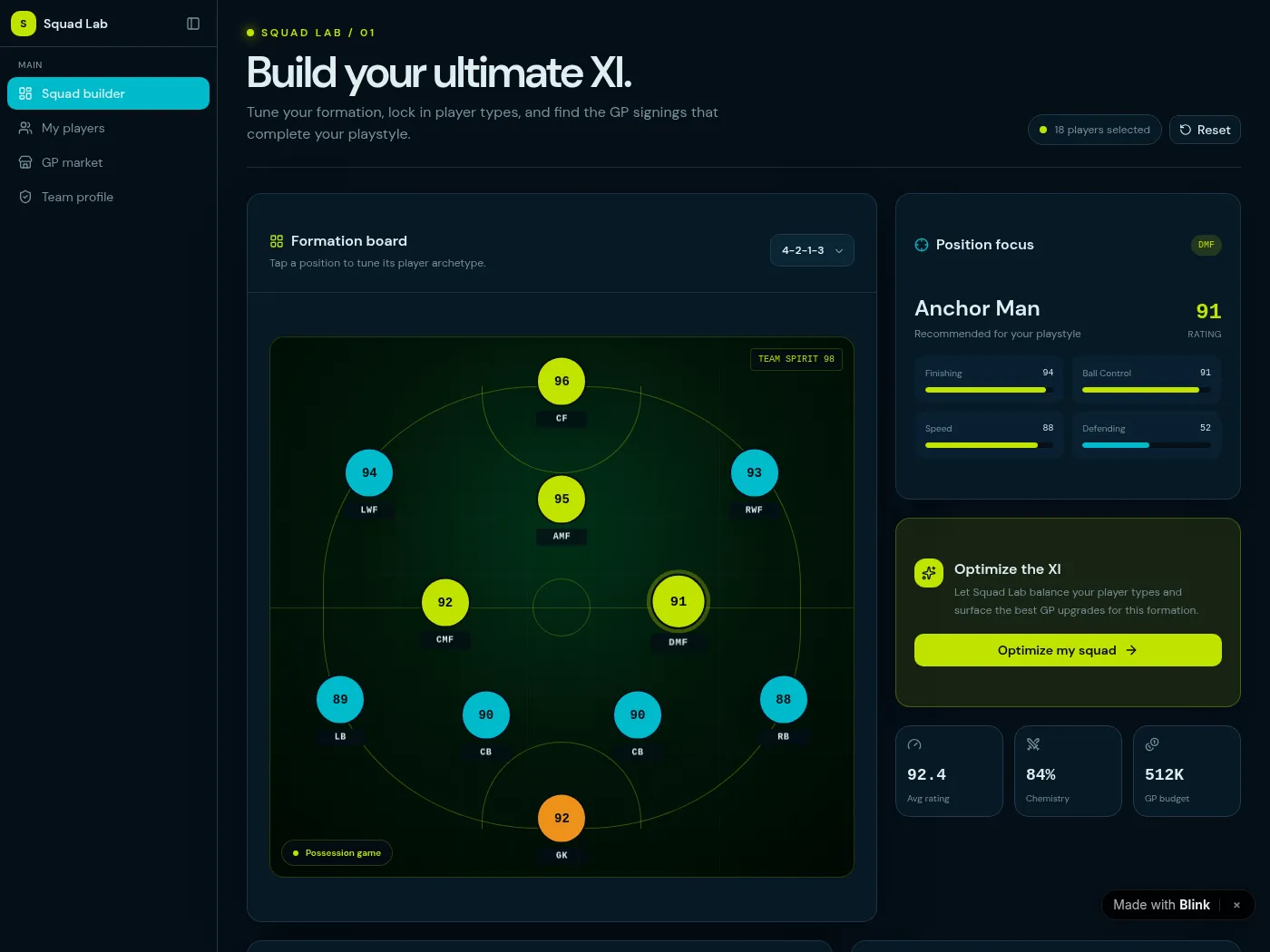 eFootball Team Builder