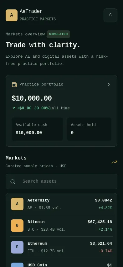 AeTrader Mobile App