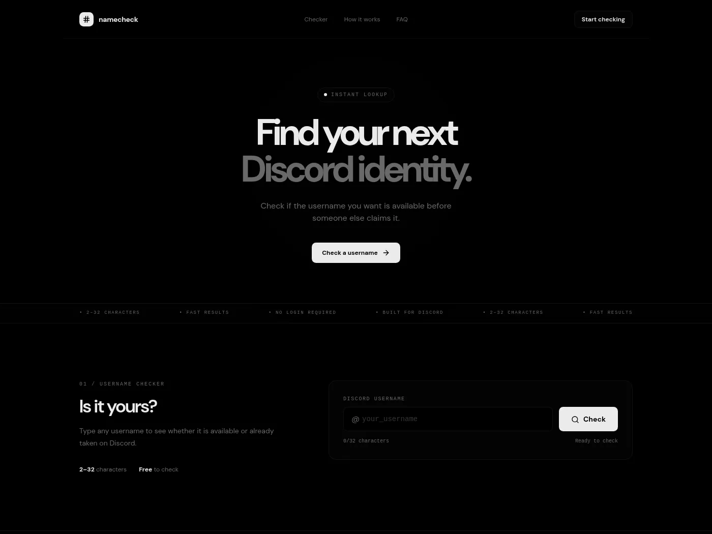 Discord Name Checker