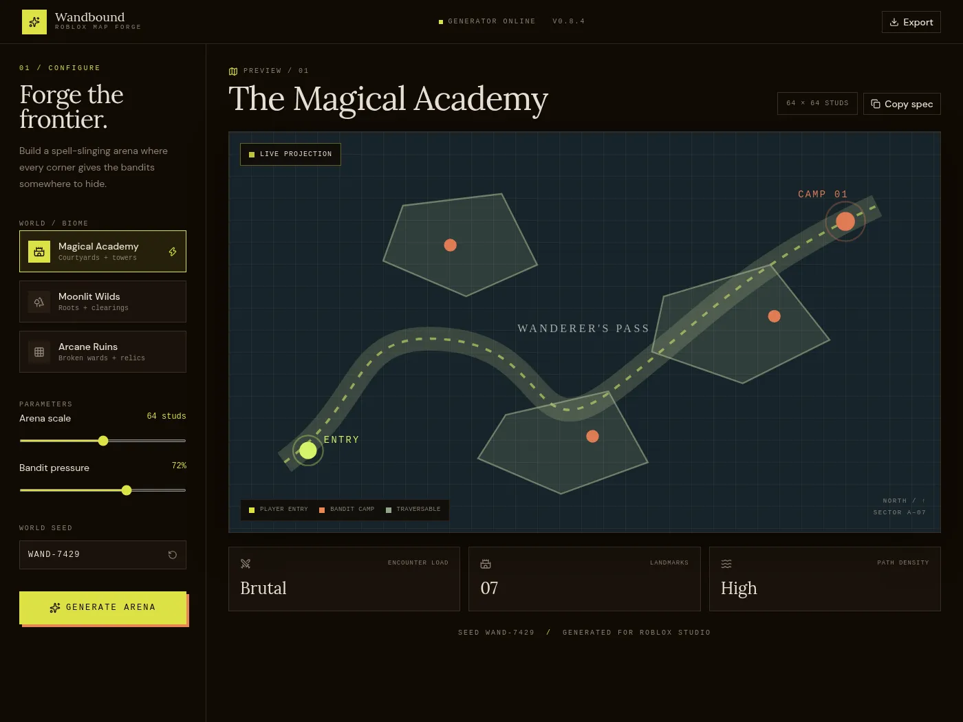 Wistoria Bandit Map Generator