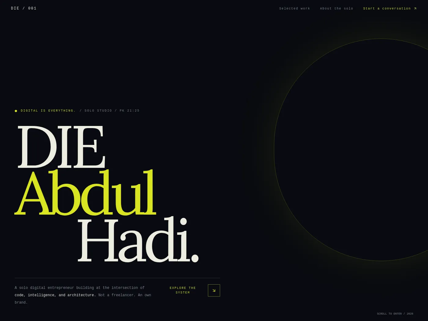 DIE Abdul Hadi Portfolio