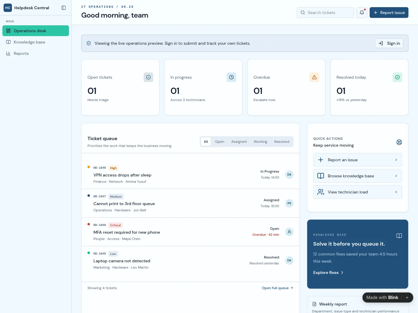 Helpdesk Central