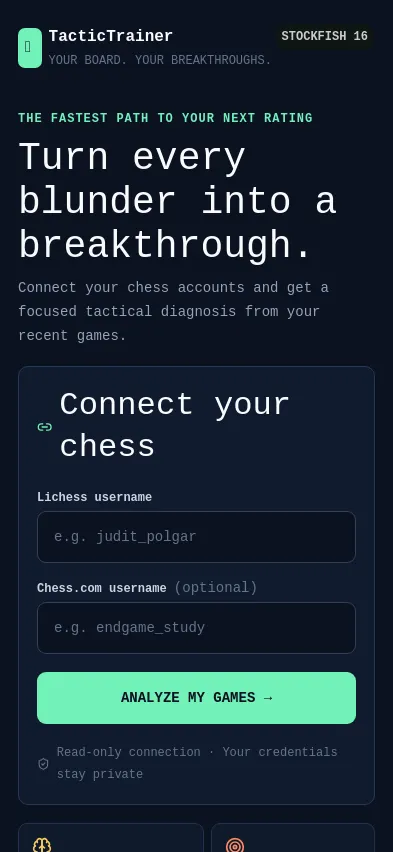 TacticTrainer Chess App
