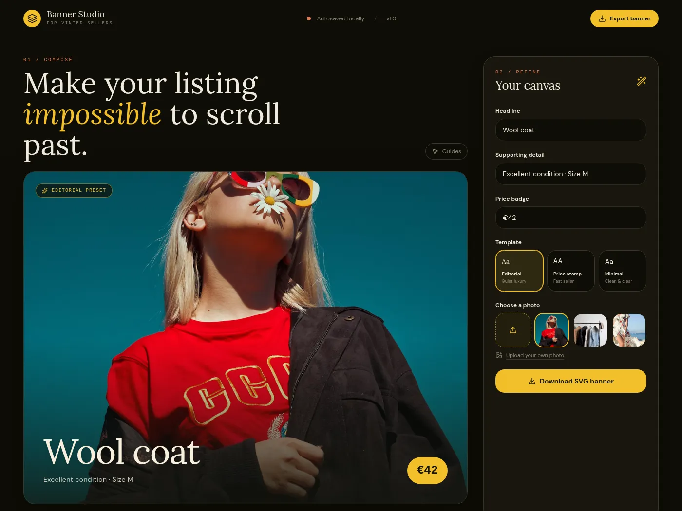 Vinted Banner Studio