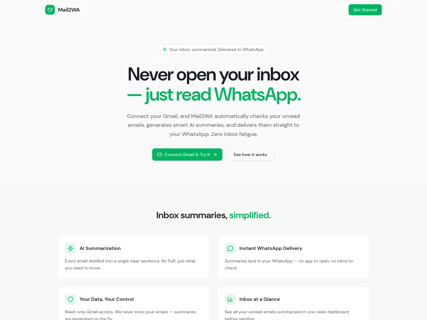 Mail2WhatsApp Agent