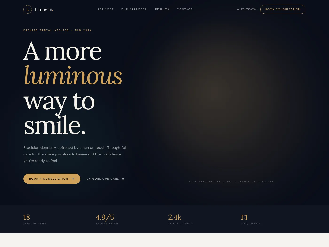Lumière Dental 3D Clinic Site