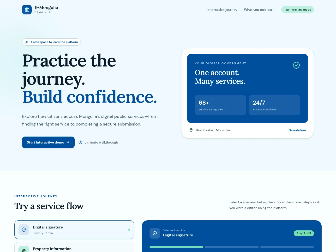 E-Mongolia Demo Hub