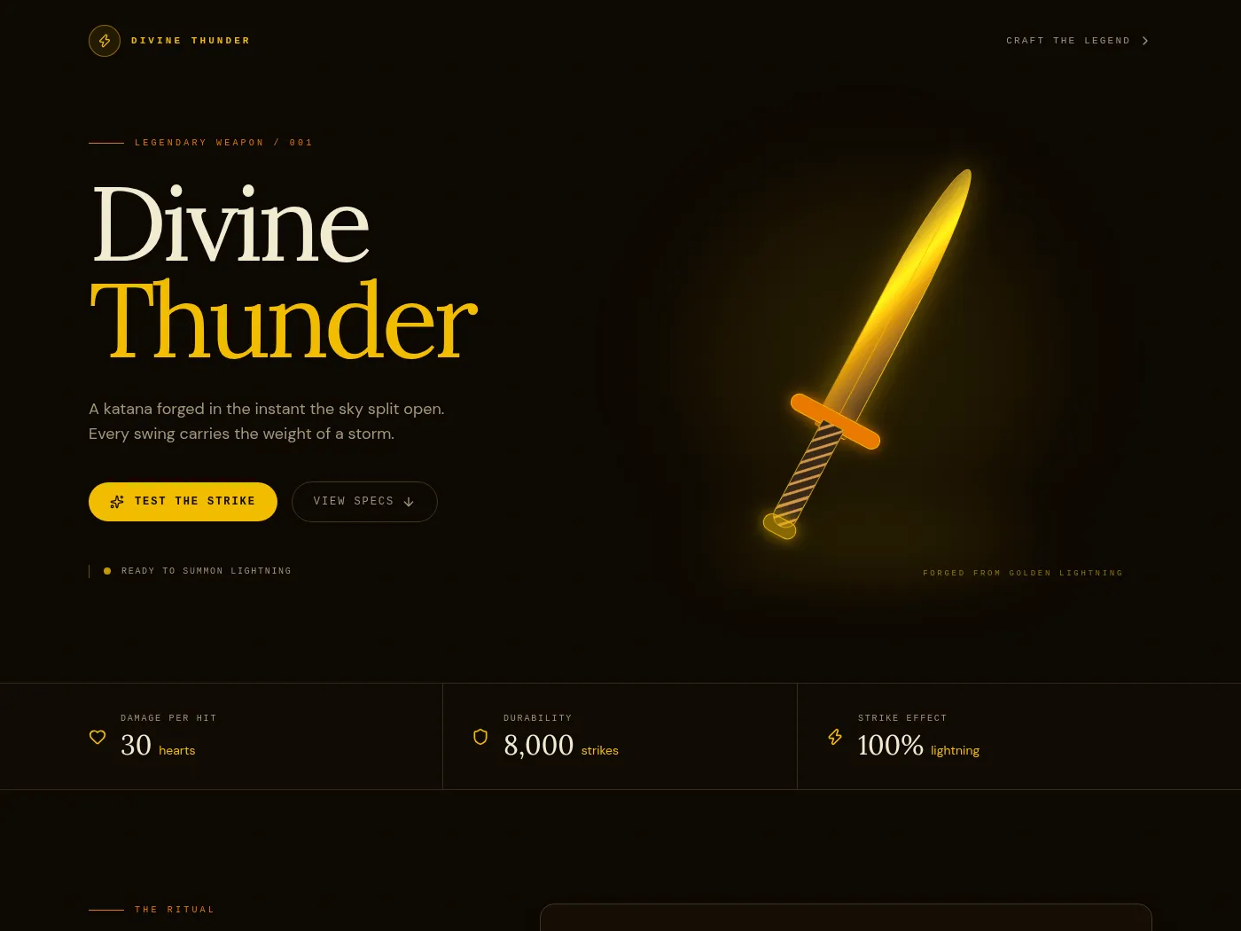 Divine Thunder Katana