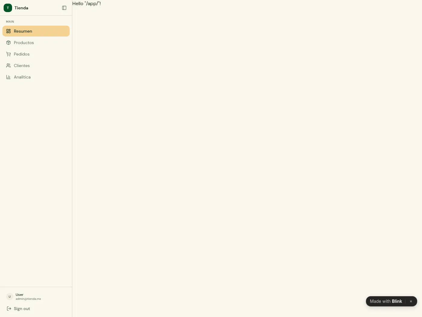 Tienda Manager Dashboard